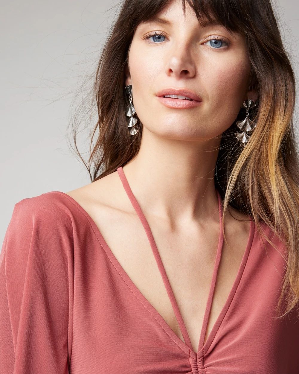 Matte Jersey Ruched Front Top | White House Black Market