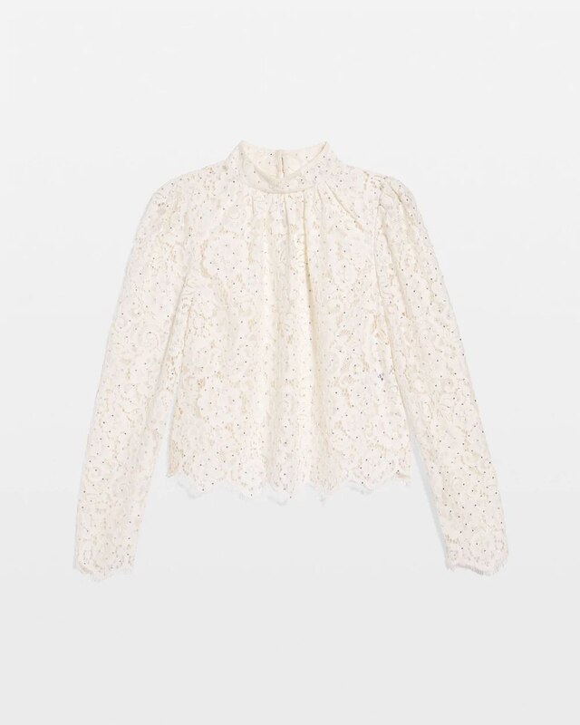 Embellished Lace Top | White House Black Market