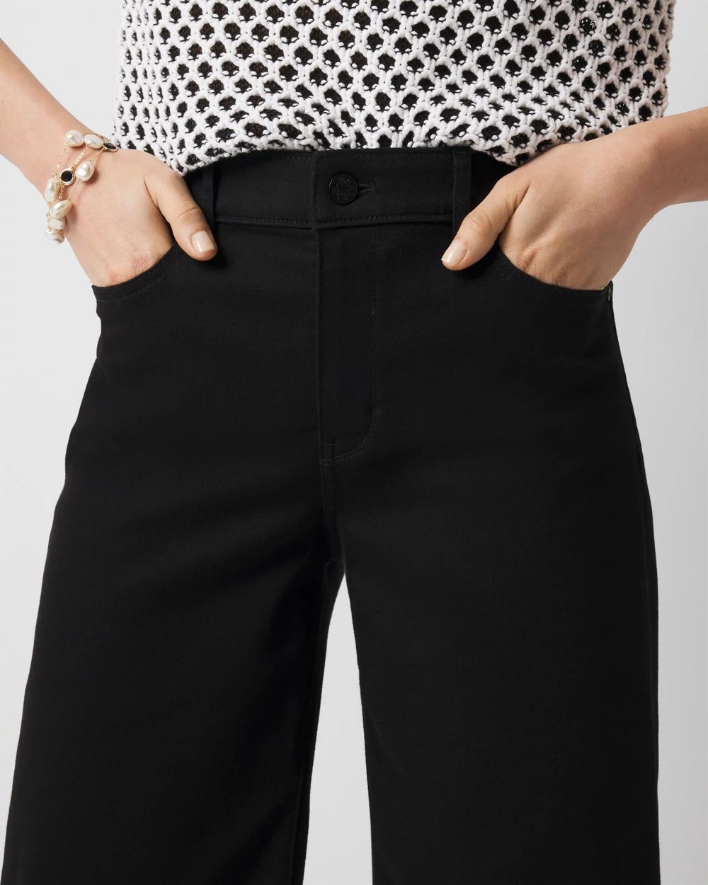 High-Rise Wide Leg Cropped Jean | White House Black Market