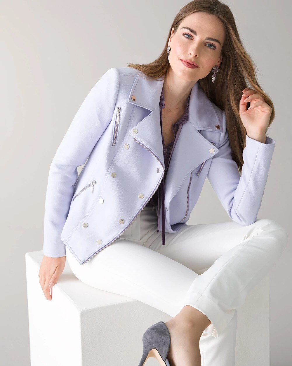 Vegan Suede Moto Jacket | White House Black Market