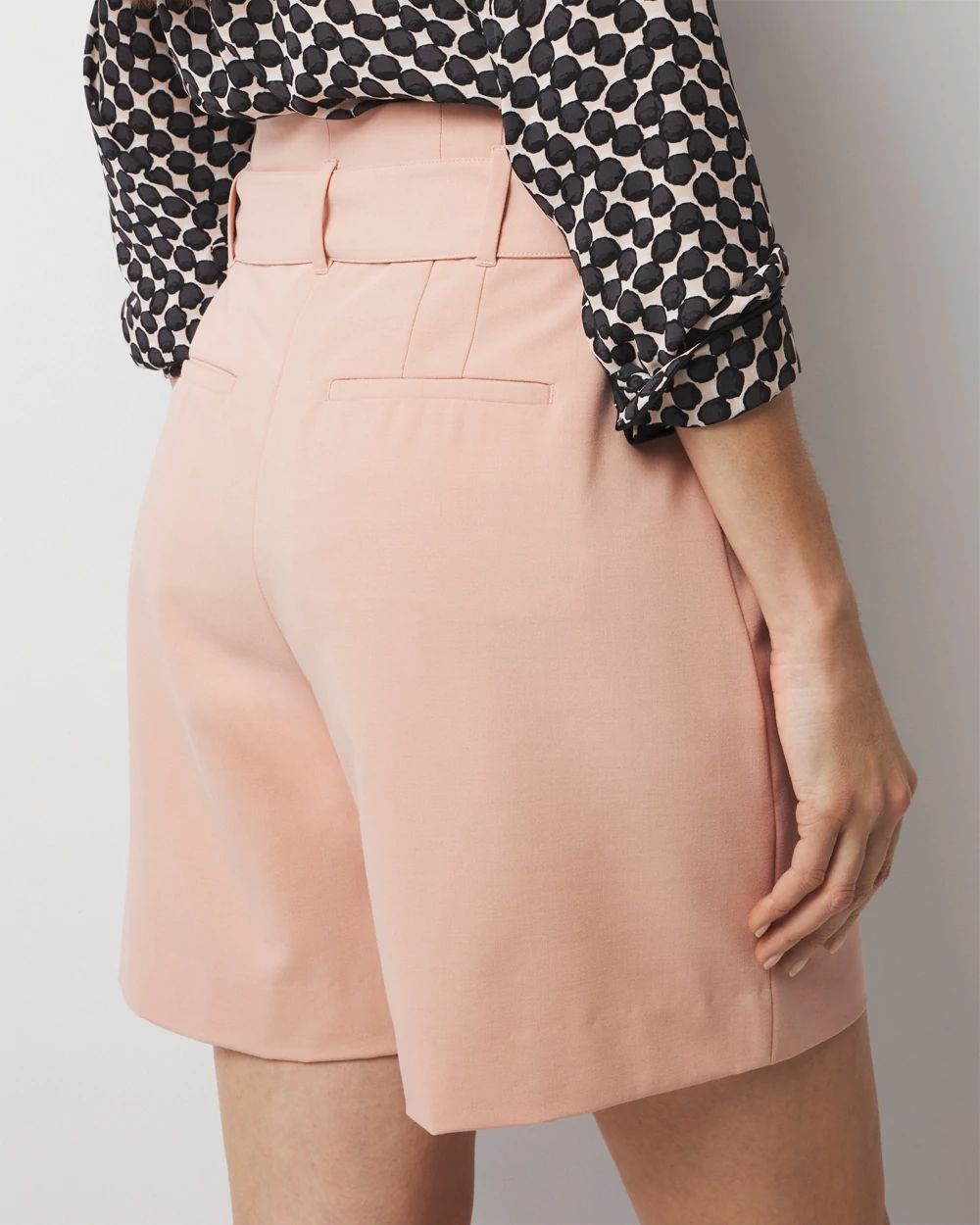 Extra High-Rise Belted Tailored Shorts | White House Black Market