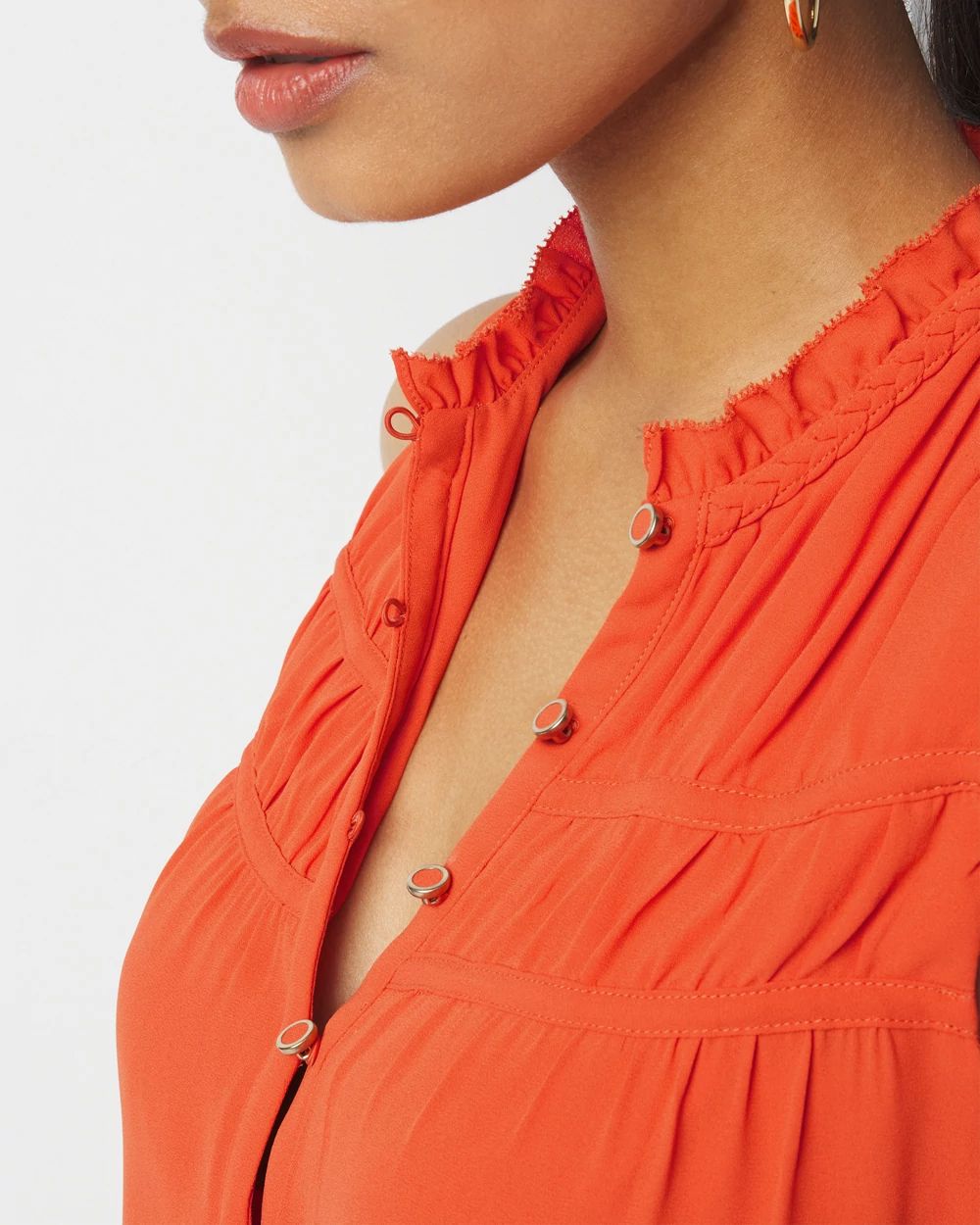 Braided Crepe Shell | White House Black Market