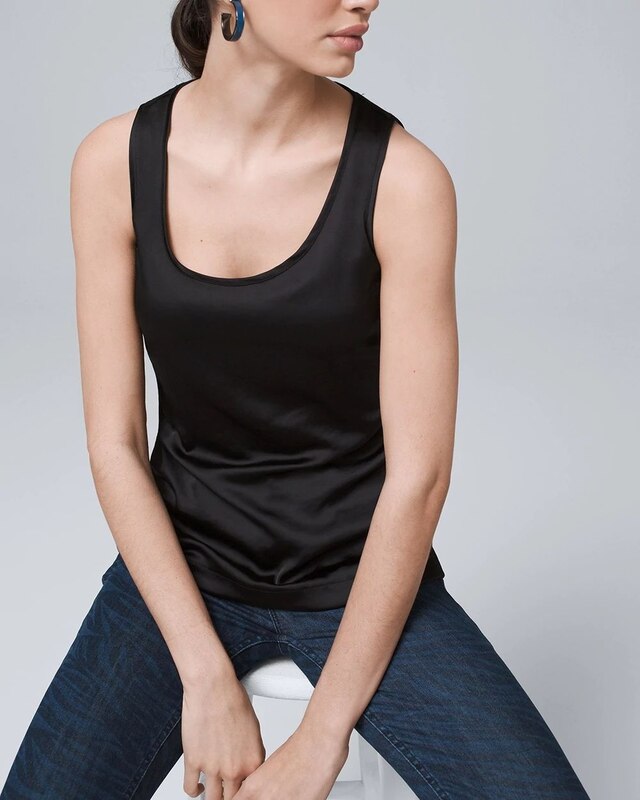 Woven Front Tank | White House Black Market