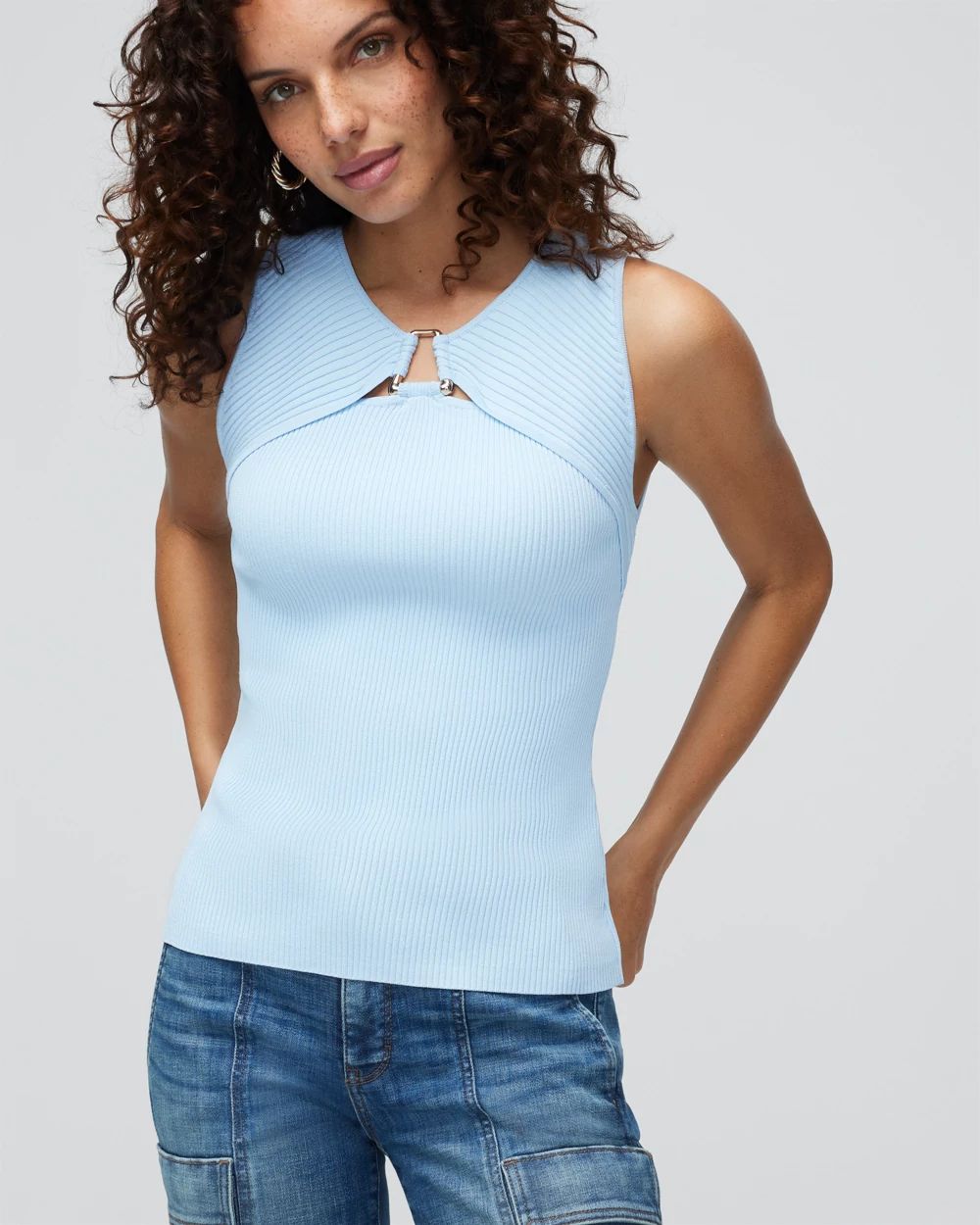 Sleeveless Hardware Tank | White House Black Market