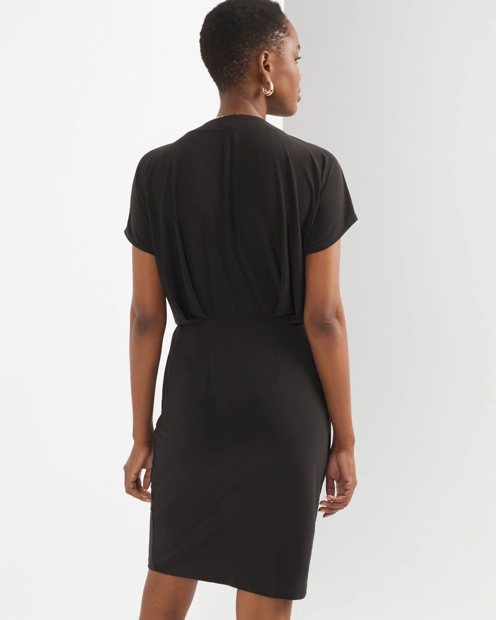 Matte-Jersey Twist Front Dress | White House Black Market