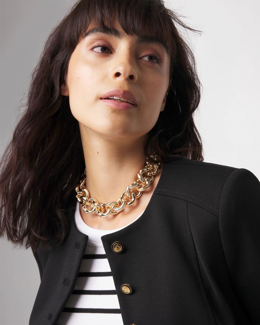 Gold Chunky Chain Link Necklace | White House Black Market