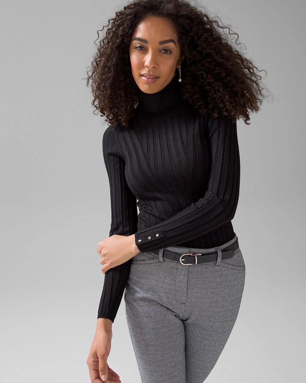 Long Sleeve Ribbed Turtleneck | White House Black Market