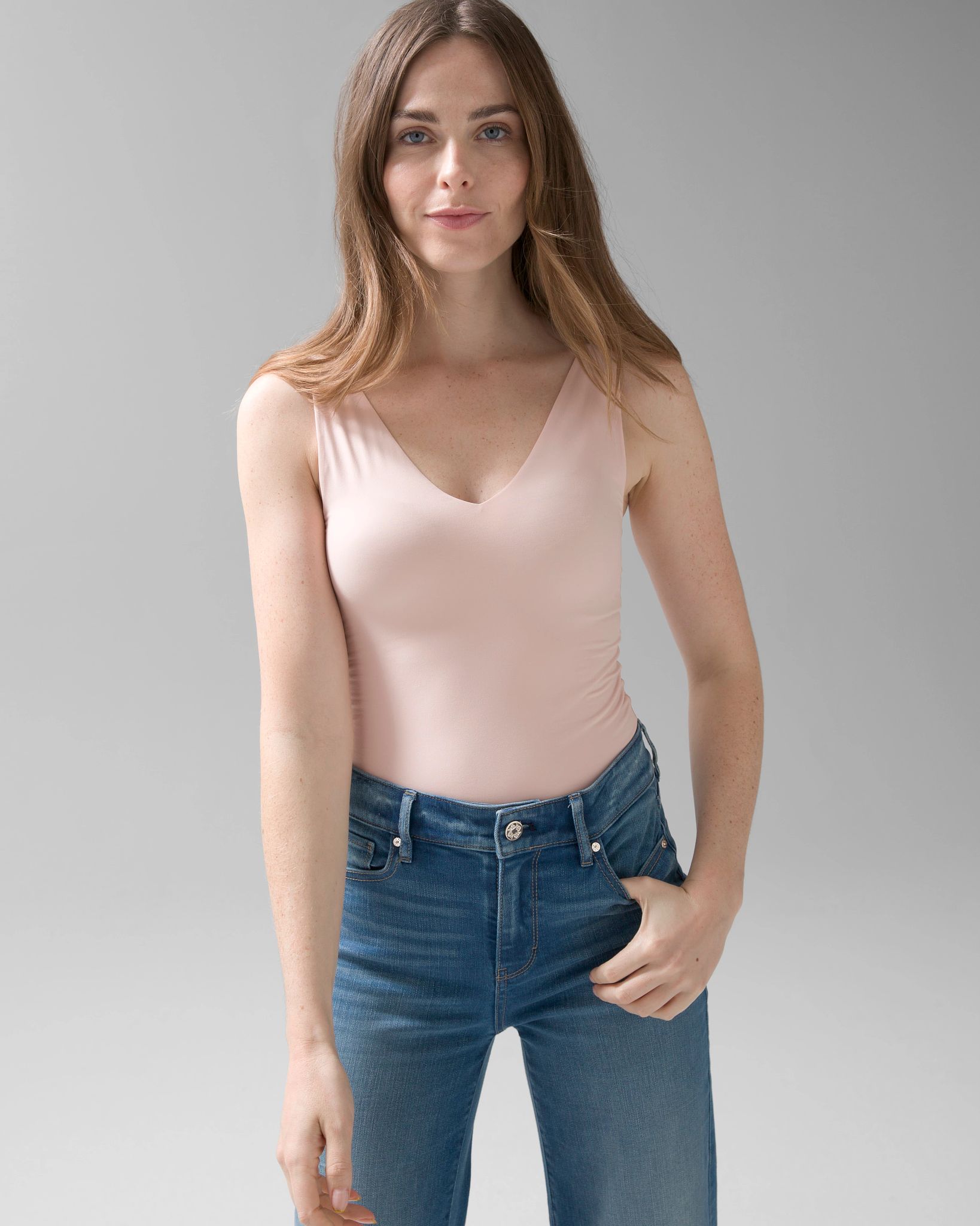 WHBM® FORME All Ways Stretch Dual Neck Tank | White House Black Market