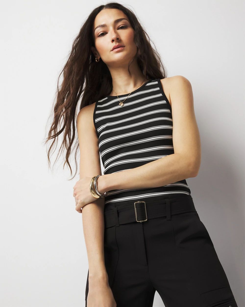 WHBM FORME™ Ribbed Stretch Tank | White House Black Market