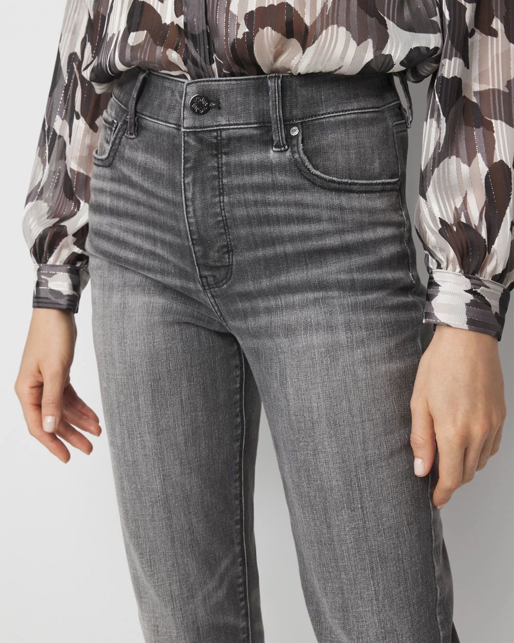 High Rise Byna Slim Jean with Slits | White House Black Market