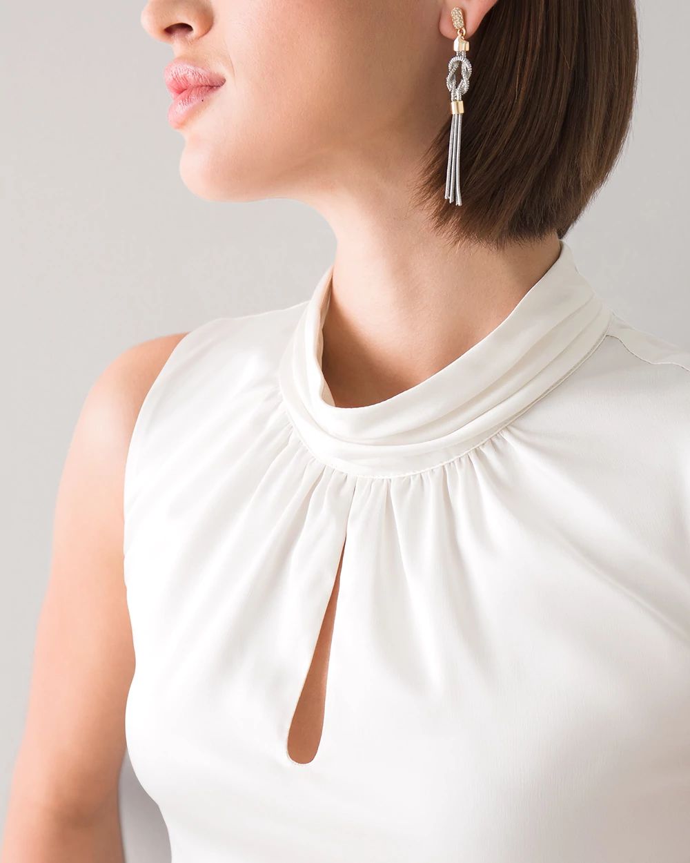 Sleeveless Mock Neck Shell | White House Black Market