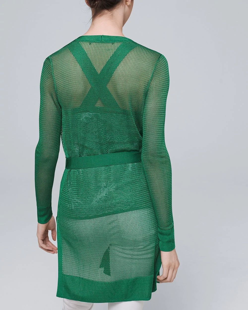 Belted Net Cardigan | White House Black Market