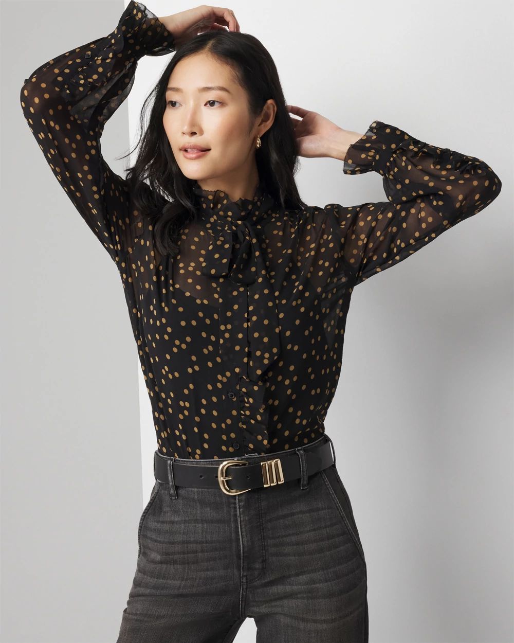 Chiffon Ruffle Blouse | White House Black Market