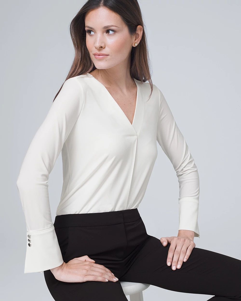 Single-Pleat Blouse | White House Black Market
