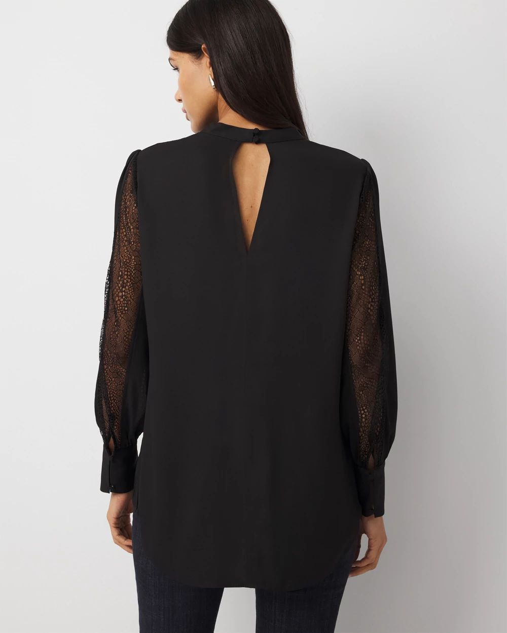 Lace + Crepe Blouse | White House Black Market