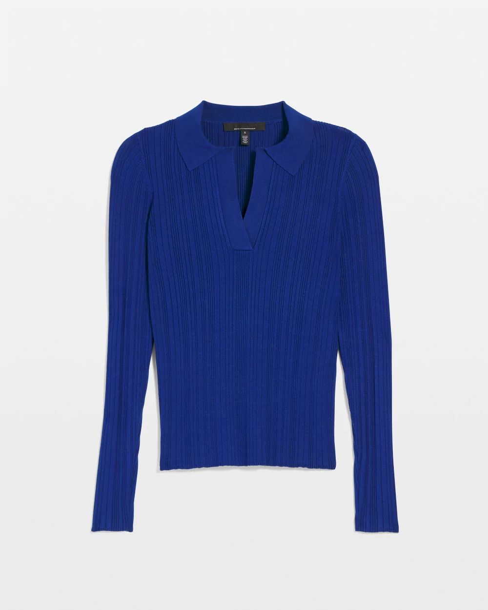 Ribbed Collar Pullover Sweater | White House Black Market