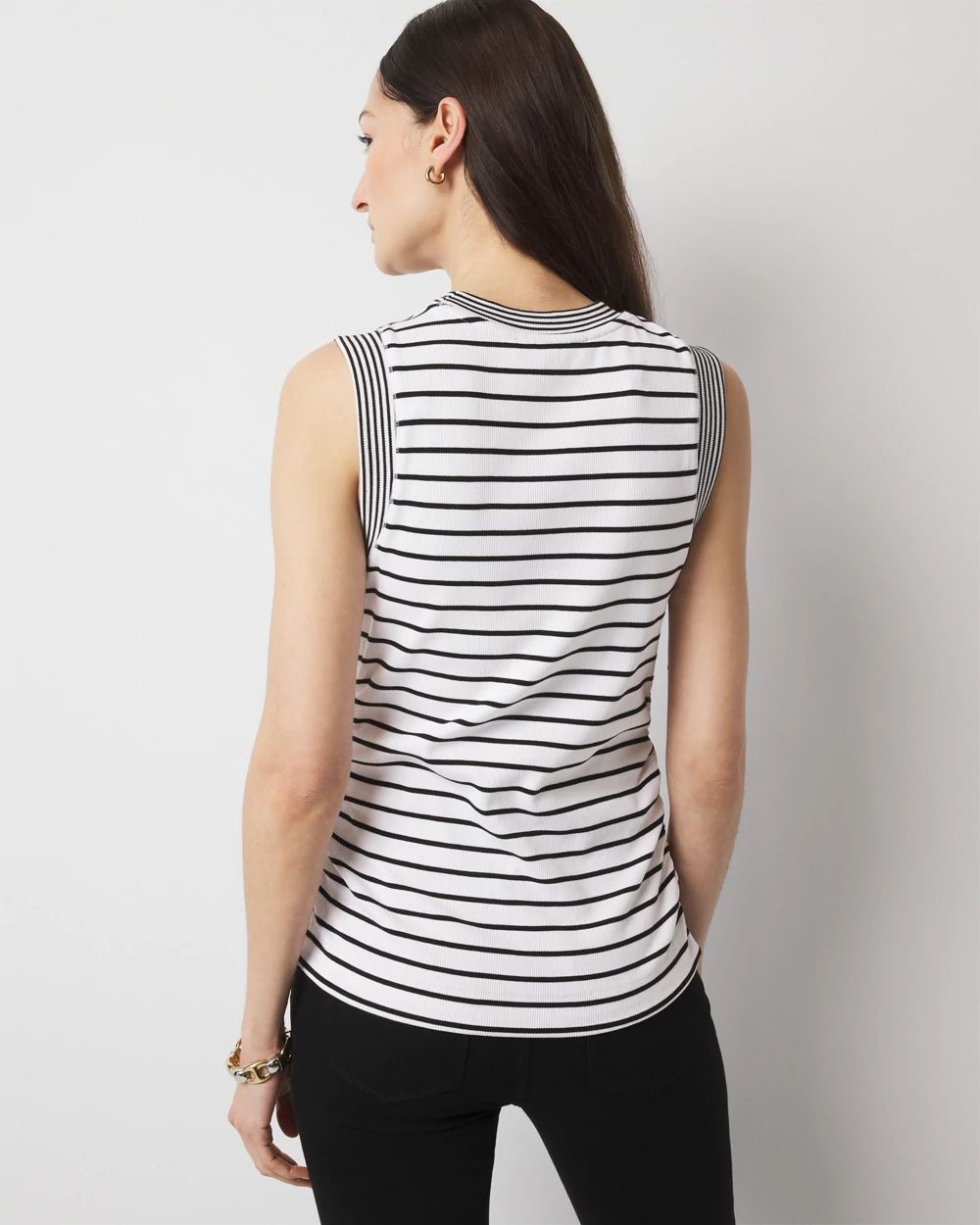 WHBM FORME™ Ribbed Stretch Ruched Side Tank | White House Black Market
