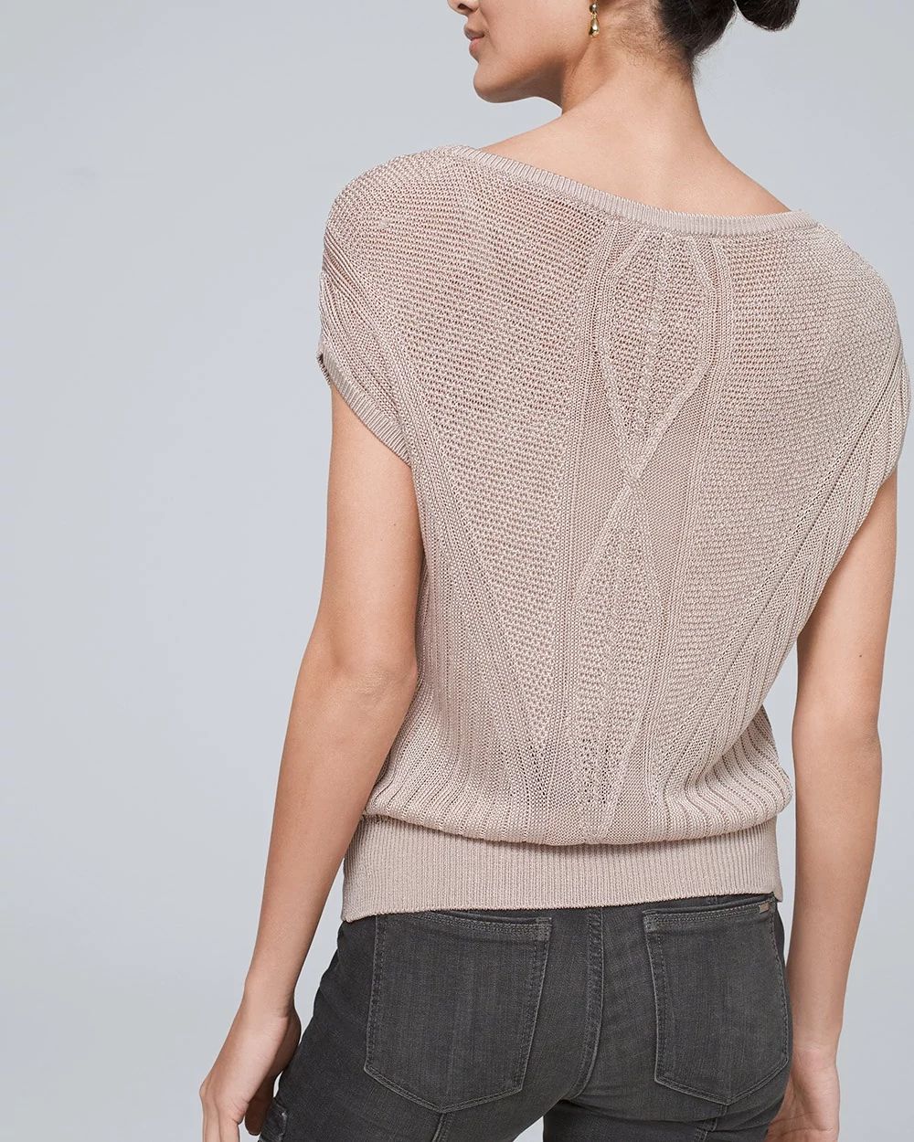 Stitchy Cable-Knit Sweater | White House Black Market