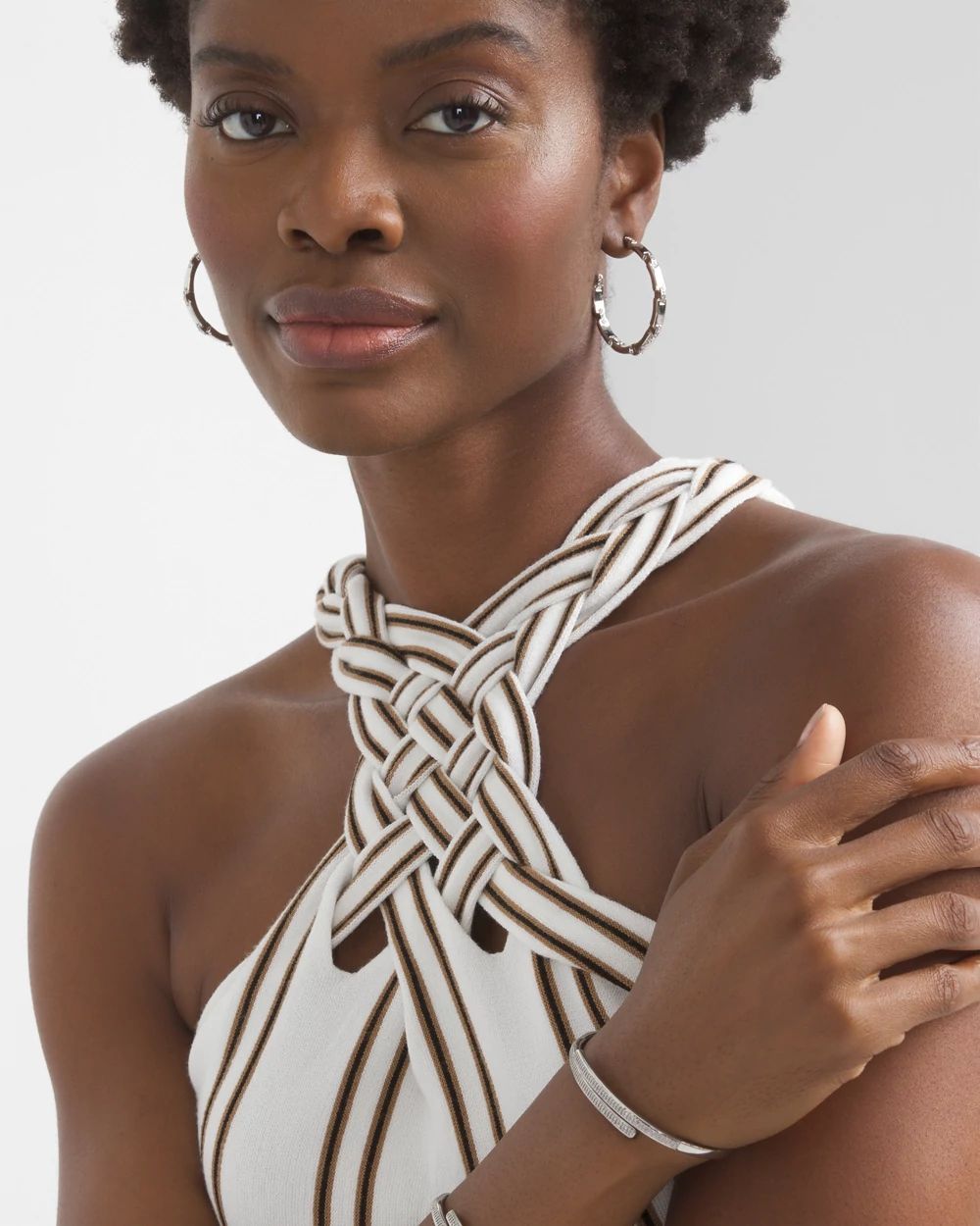 Striped Braided Halter | White House Black Market