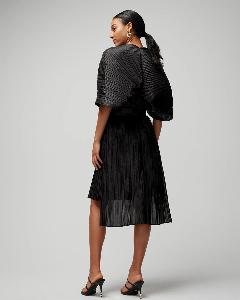Pleated Sheen Wrap | White House Black Market