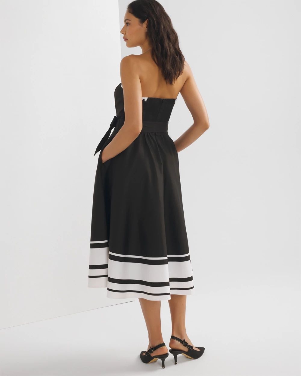 Strapless Sweetheart Fit-N-Flare Dress | White House Black Market