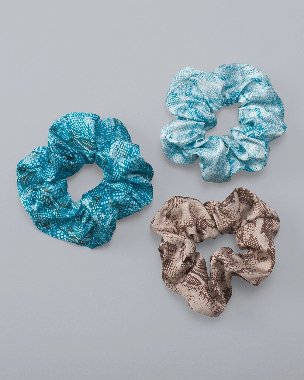 Snake-Print Scrunchie Set | White House Black Market