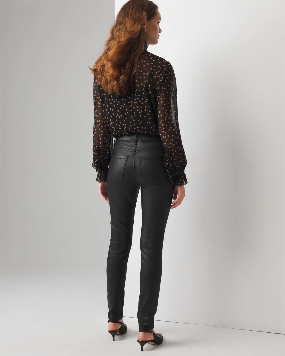 High-Rise Coated Skinny Jeans | White House Black Market