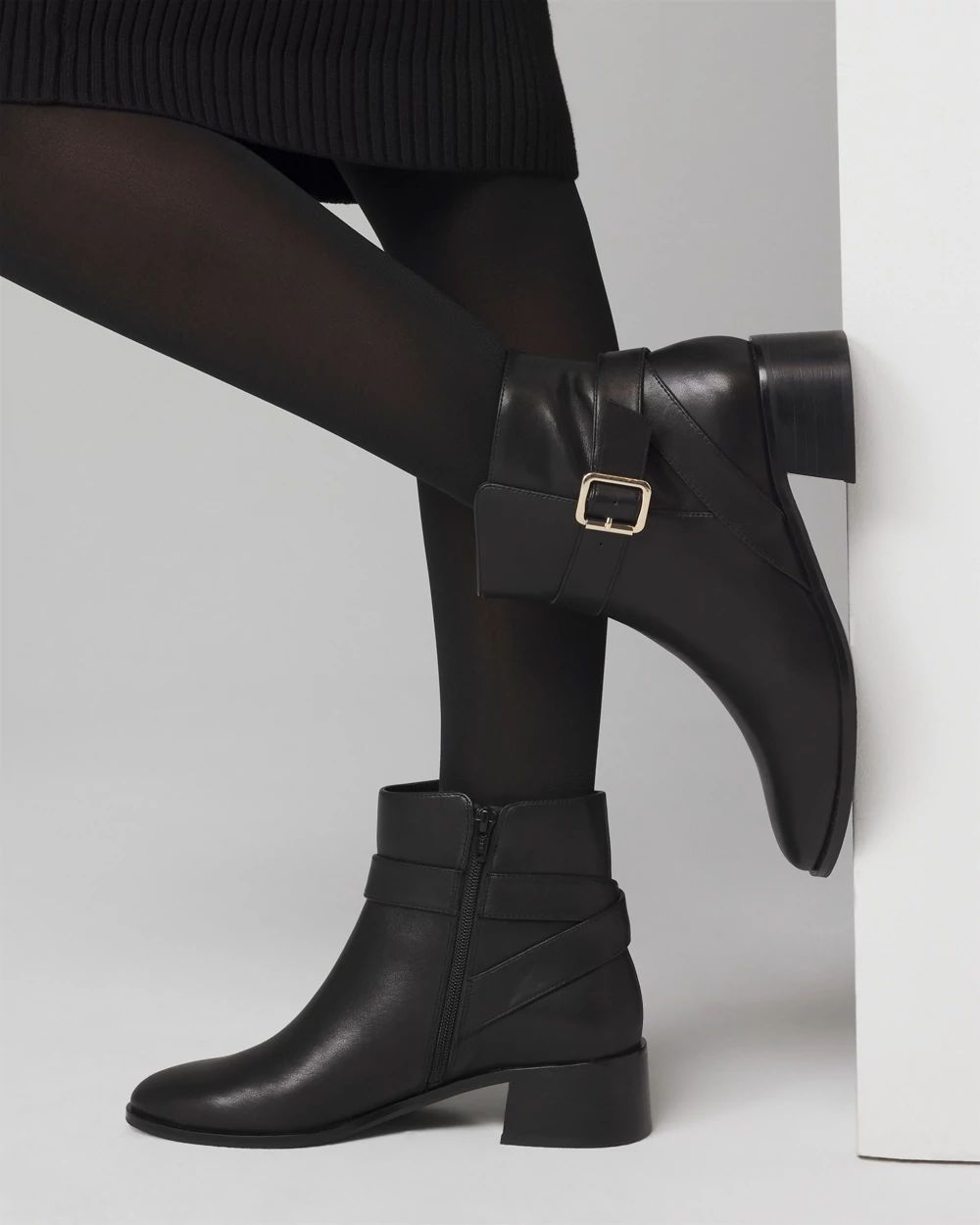 Short Leather Chelsea Boot | White House Black Market