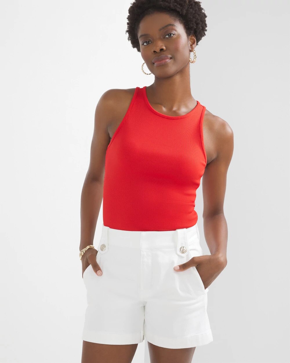 WHBM FORME™ Ribbed Stretch Tank | White House Black Market