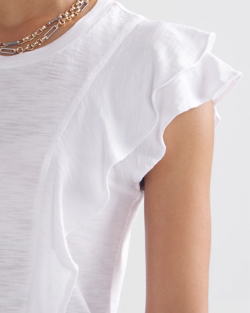 Ruffle Sleeve Tee | White House Black Market