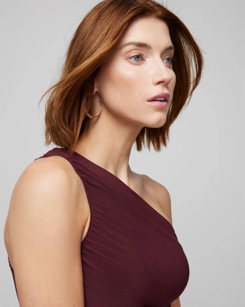 One-Shoulder Asymmetrical Dress | White House Black Market