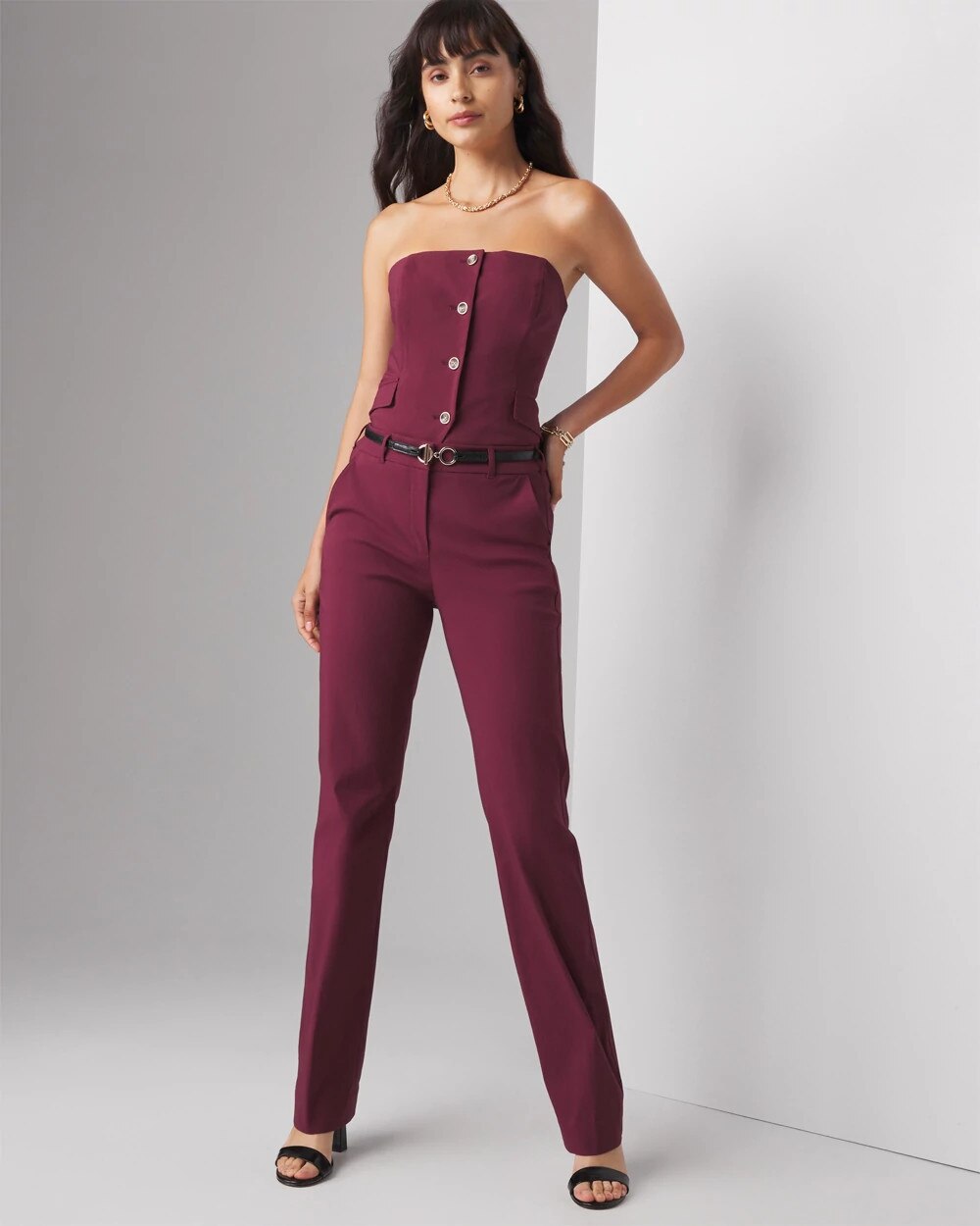 WHBM® Petite Lightweight Ines Slim Bootcut Pant | White House Black Market
