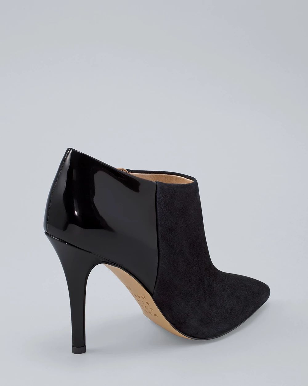 Suede & Patent Booties | White House Black Market