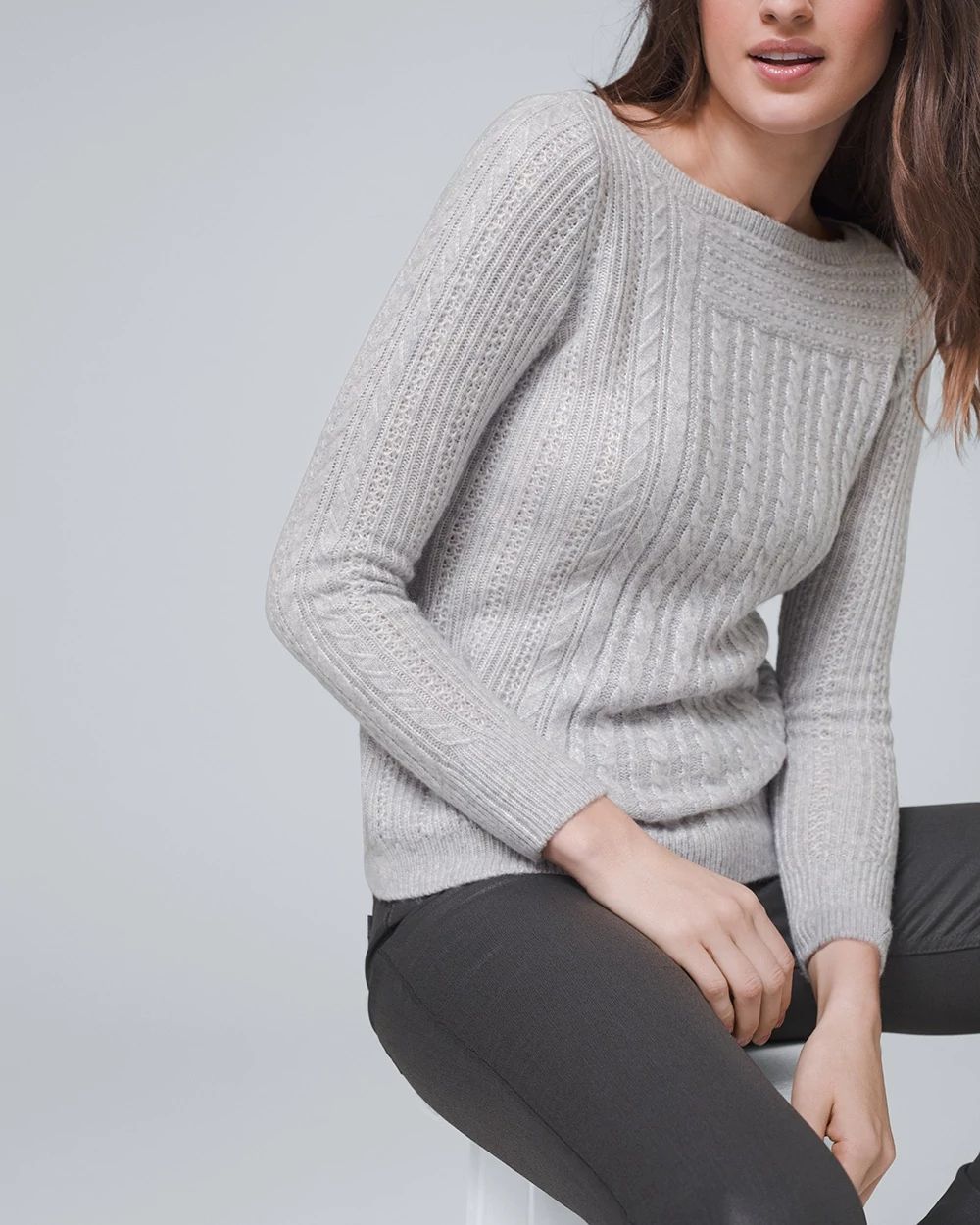 Stitchy Cable-Knit Sweater | White House Black Market