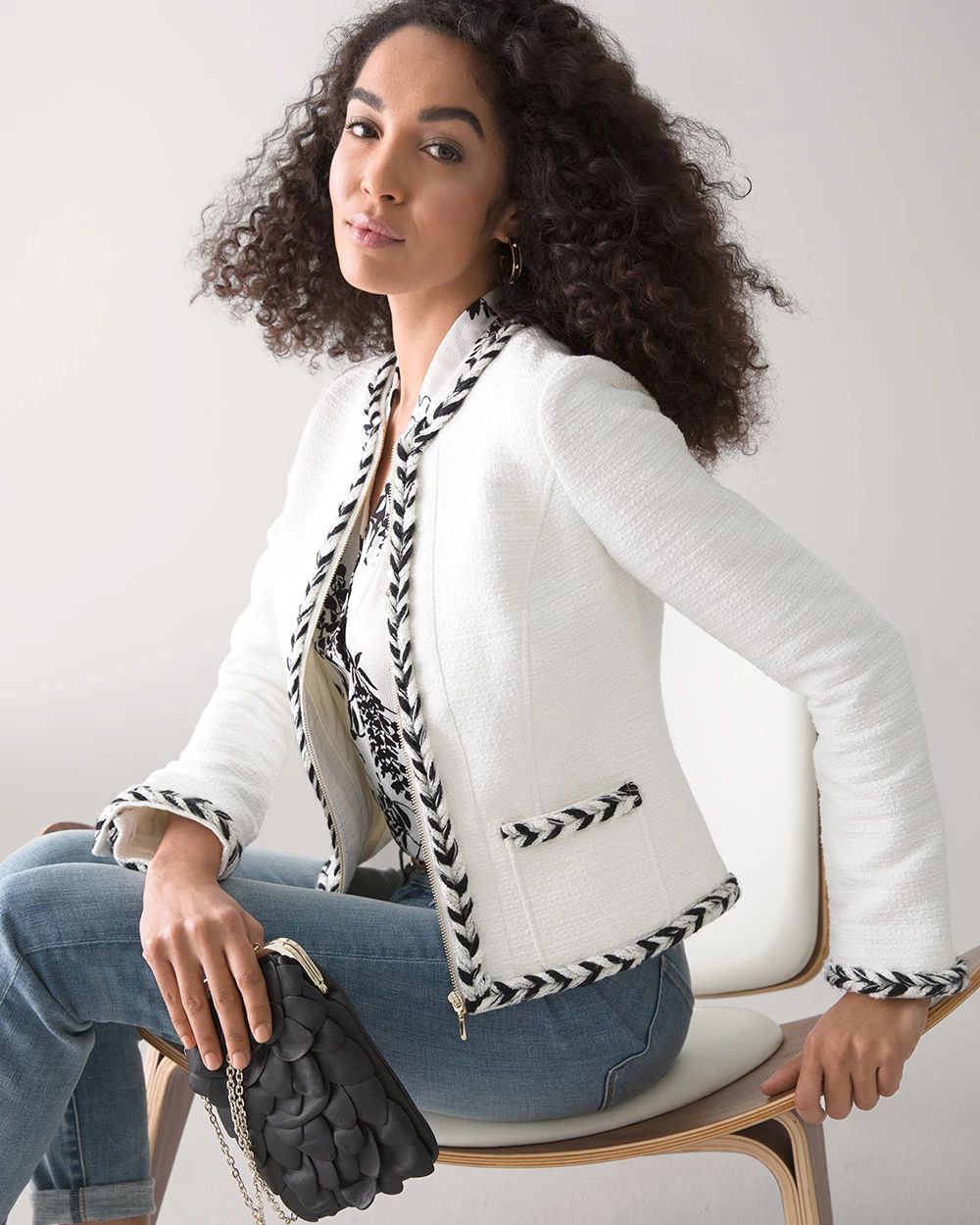 Soft Tweed Nautical Jacket | White House Black Market