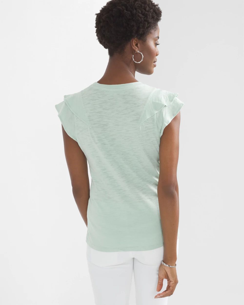 Ruffle Sleeve Tee | White House Black Market