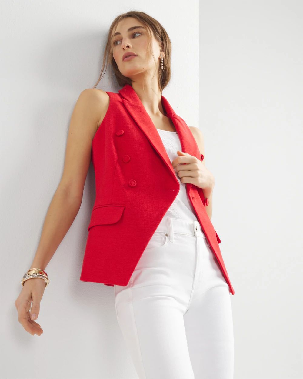 WHBM® Textured Studio Vest | White House Black Market