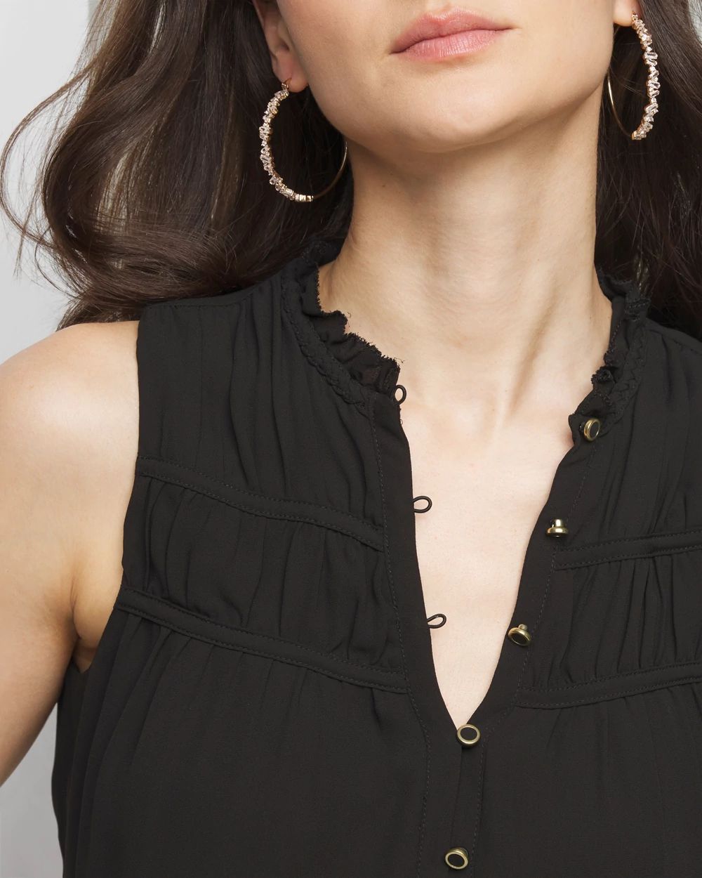 Braided Crepe Shell | White House Black Market