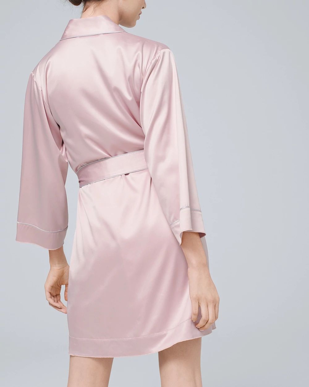 Satin Short Robe | White House Black Market