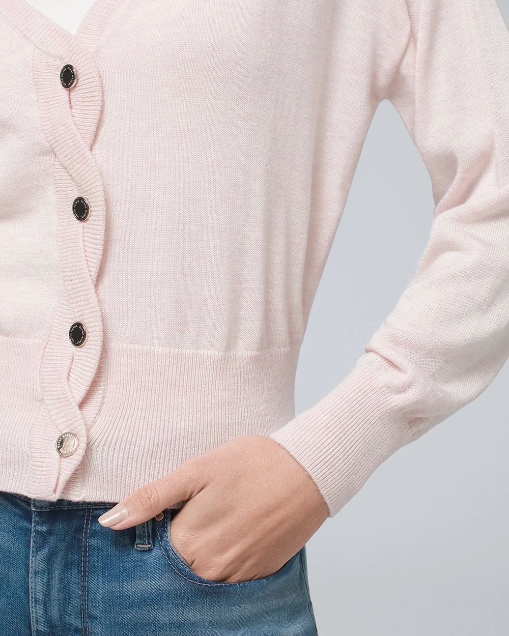 Cable Placket Relaxed Cardigan | White House Black Market