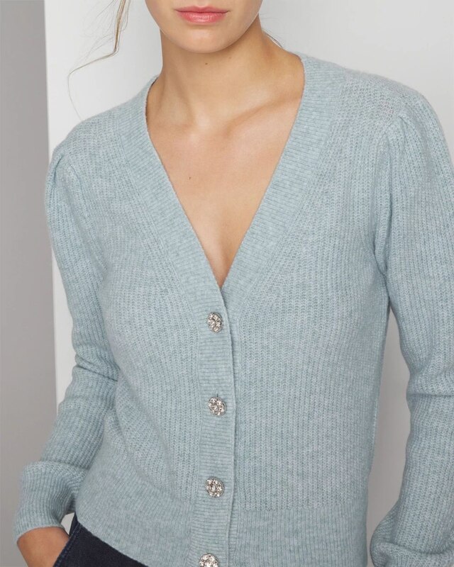 Jewel Button Cardigan Sweater | White House Black Market