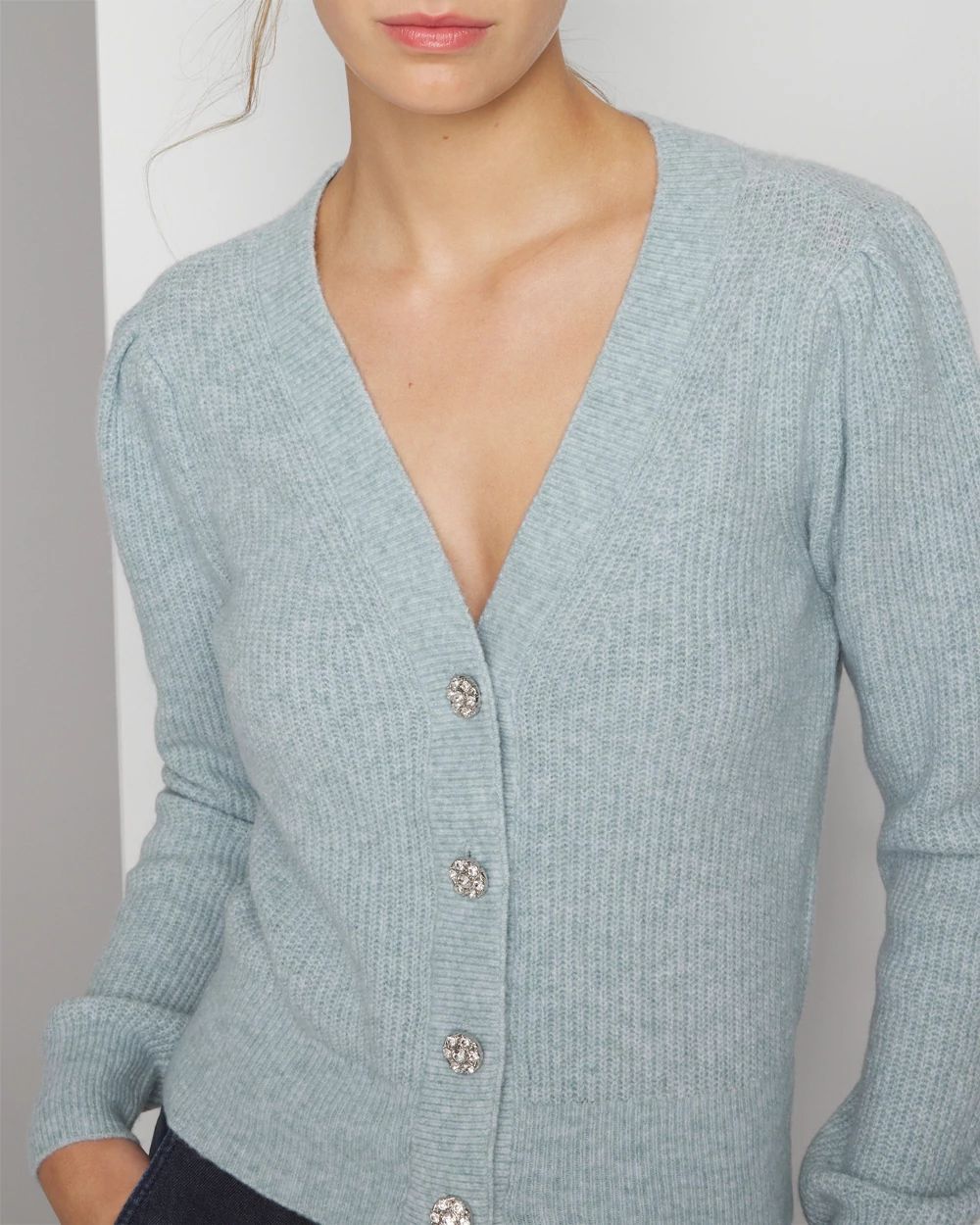 Jewel Button Cardigan Sweater | White House Black Market
