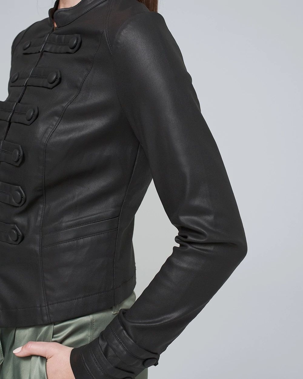 Coated Denim Band Jacket | White House Black Market