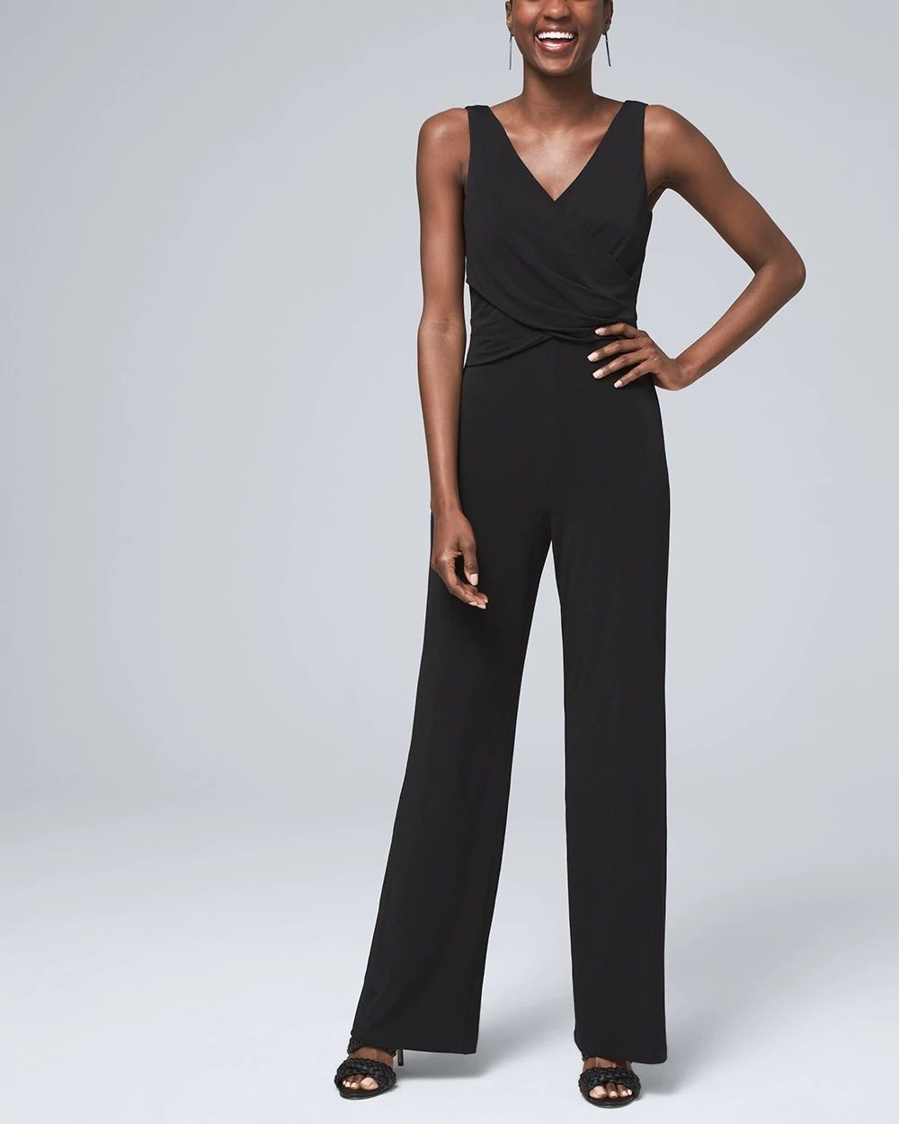 Matte Jersey Cross-Front Jumpsuit | White House Black Market