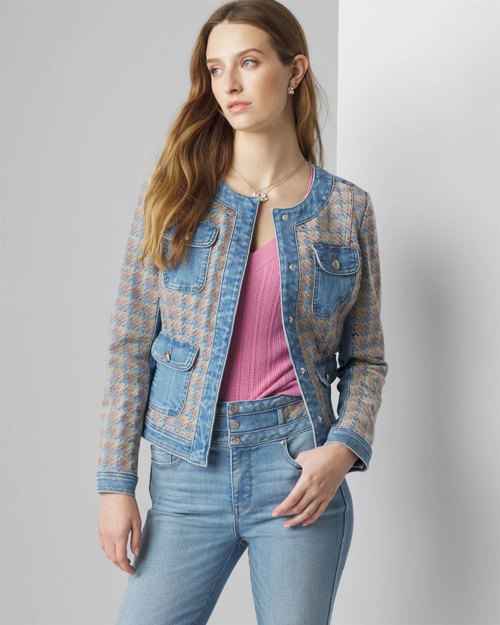 Denim + Tweed Jacket | White House Black Market