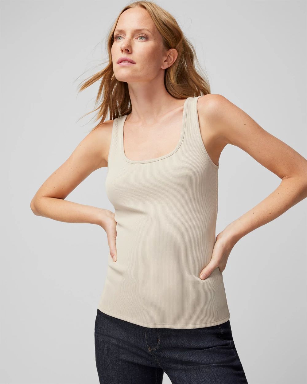 WHBM® FORME Rib Scoop Tank | White House Black Market
