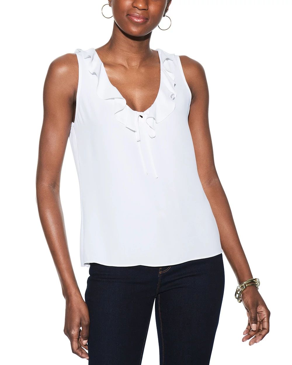 Outlet WHBM Ruffle Shell | White House Black Market