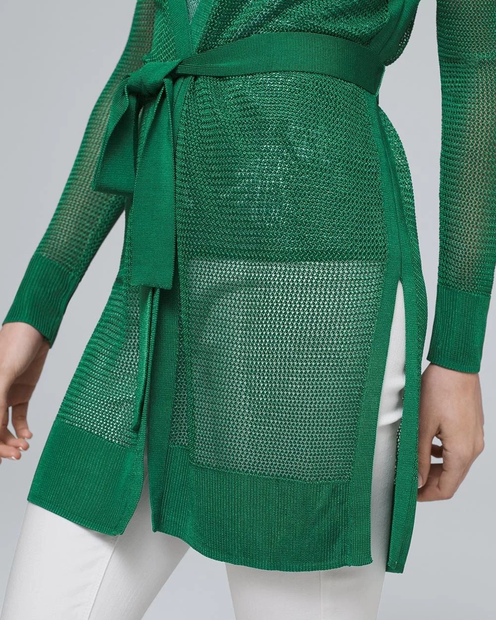 Belted Net Cardigan | White House Black Market