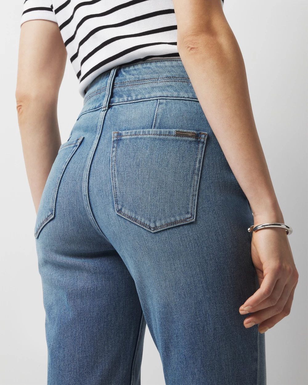 Extra High-Rise Double Waistband Slim Ankle Jeans | White House Black ...