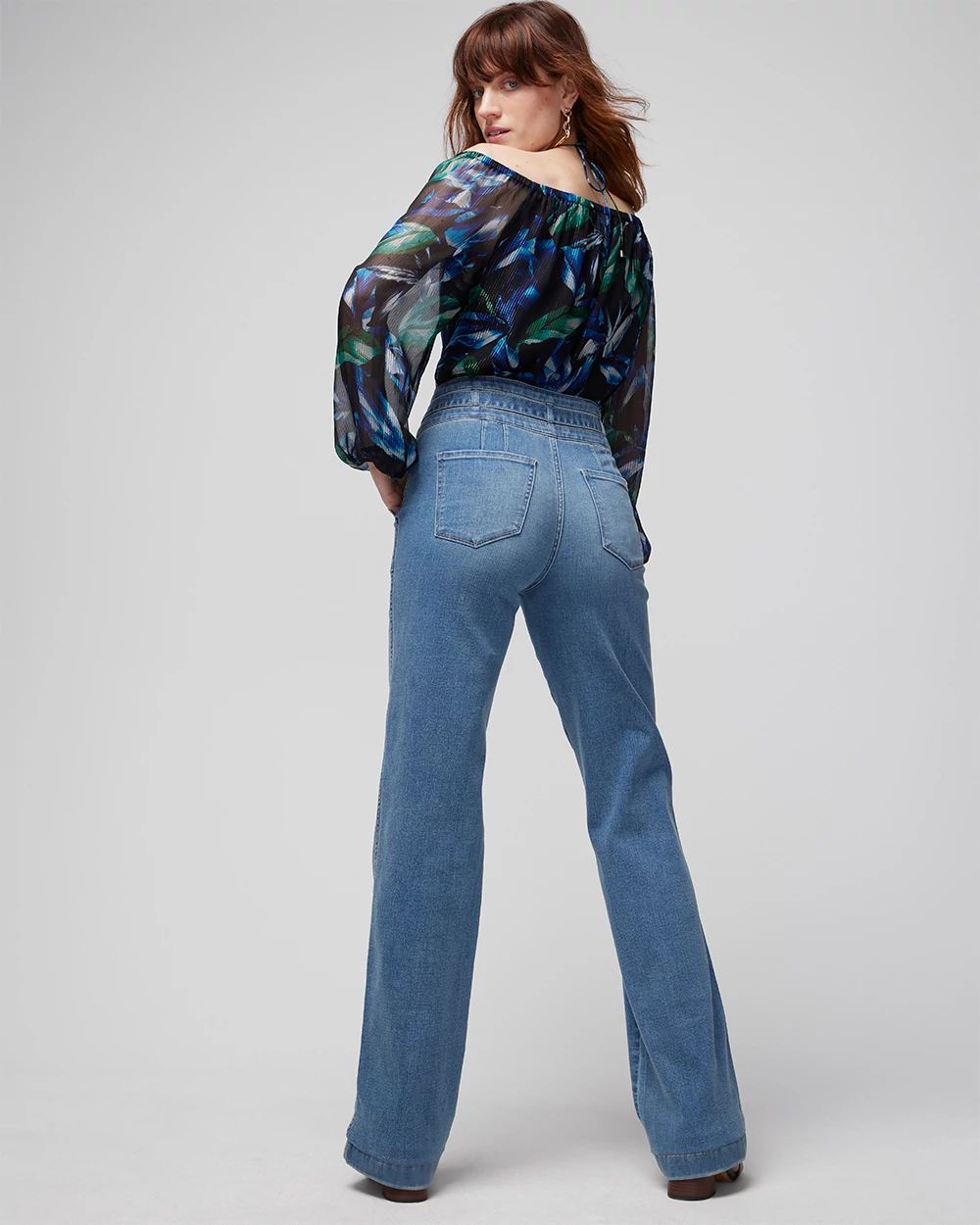 Extra High Rise Everyday Soft Denim™ Utility Trouser Jeans | White ...